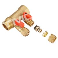 China Excavator Joystick Low Pressure Pex Copper 3/4 Inch 1 Inch Brass Water Manifold for sale
