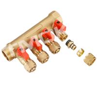 China Oil Trumpet 4 Way Plumbing Copper Water Manifold For Water Distributor for sale