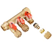 China Oil Trumpet 4 Way Plumbing Copper Water Manifold For Water Distributor for sale