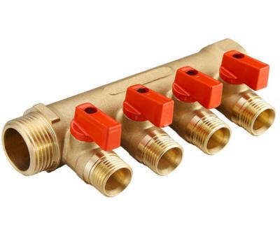 China Rexroth 4 Way 10 Solenoid Pex Pipe Manifold System Brass Water Distributor Manifold for sale