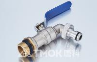China Blue Handle Outdoor Faucet Brass Bibcock Valve For Garden for sale