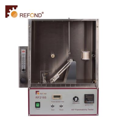 China Fire Resistance Flammability Testing Machine , Textiles 45 Degree Flammability Tester for sale
