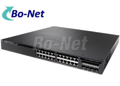 China WS 3650 24TD L Black Cisco Gigabit Switch For Small Office Buildings 9 Stacking for sale