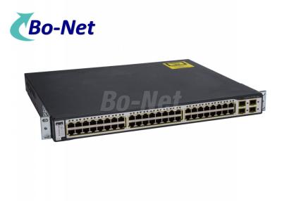 China 3750 48 Port Layer 3 Managed Gigabit Ethernet Stackable Used Cisco Switches WS-C3750G-48PS-S for sale