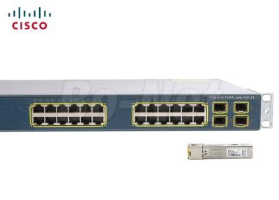 China 24 Port Cisco Ethernet Switch , WS-C3560G-24PS-E Cisco Rack Mount Kit 4 SFP Ports for sale