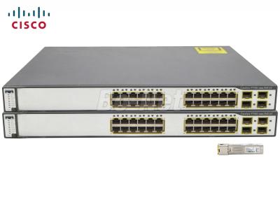 China Full Duple Second Hand Cisco Switch WS-C3750G-24PS-E 24 Port Gigabit PoE 4 SFP for sale