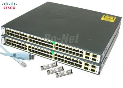 China PoE 3750G Gigabit Used Cisco Routers And Switches WS-C3750G-48PS-S Layer 3 48 Ports for sale