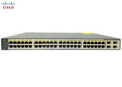 China Original Used Cisco Switches WS-C3750V2-48PS-S 3750V2 48 10/100 PoE+ 4 SFP Managed Network Type for sale