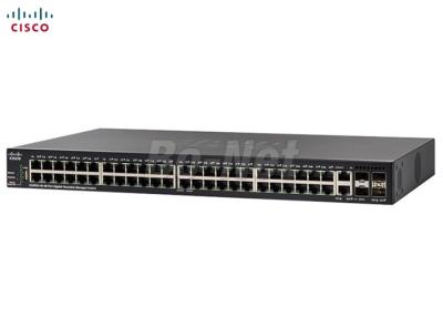 China Layer 3 Cisco Gigabit Switch Stackable Managed 48x 1G Port 4x 10G Port SG350X-48-K9-CN for sale