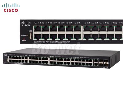 China Layer 3 48 Port Cisco Gigabit Switch 2 SFP Port With MGBLH1 SFP Transceiver for sale