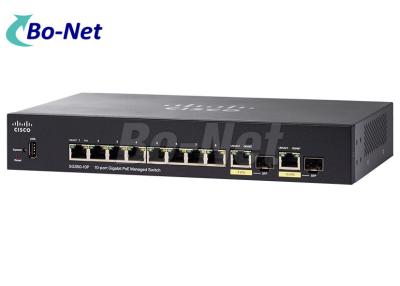 China 10 Port Gigabit POE Managed Network Switch Cisco SG350-10P-K9-CN 62 Watt Power for sale