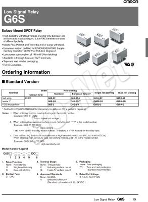 China G6S-2F-24VDC Omron orignal new electromagnetic relay G6S-2F-24VDC for sale