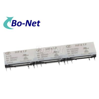 China 30VDC 6A 5 PIN Power Control Relay 24v Hongfa HF41F-5-ZS for sale