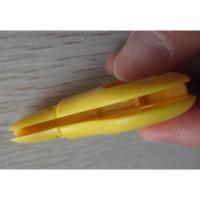 China Customised blade holder injection molding components, yellow color, matt finish, single shot molding, for sale