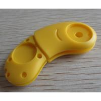 China Customised blade holder injection molding components, yellow color, matt finish, single shot molding, for sale
