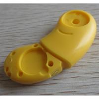 China Customised blade holder injection molding components, yellow color, matt finish, single shot molding, for sale