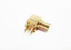 China Gold Plated RF Coaxial Connectors , Male Plug SMB RF Connector PCB Mount Board for sale