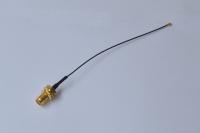 China Black RF Cable Assembly UFL Plug  To SMA Female RF 0.81 Cable for sale