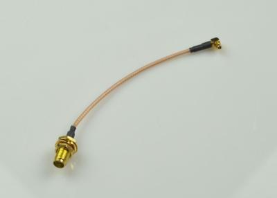 China SMA Female To MMCX  Male Right Angle RF Cable Assembly RG 178 Cable for sale