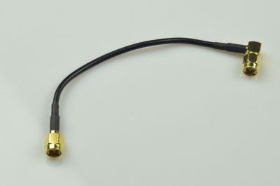 China RF Connctor SMA Female Right Angle To SMA Male Straight Coaxial Cable Assemblies for sale