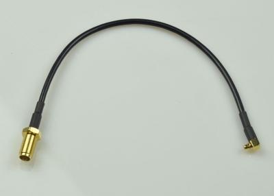China Black 50 ohm RF Cable Assembly With SMA Female To MMCX Male Connector for sale