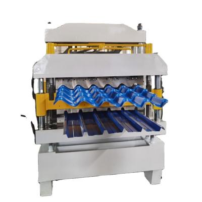 China Triple Layer Roof Sheet Roll Forming Machine Corrugated Tile for sale