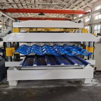 China Triple Layer Roof Sheet Roll Forming Machine Corrugated Tile for sale