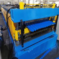 China TR18 Iron Metal Roof Panel Machine Double Layer Roll Forming Machine for sale