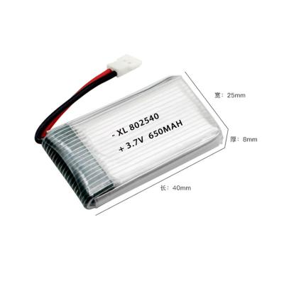 China 802540 High Discharge Lipo Battery 3.7v 650mah 25C for Drone/uav for sale