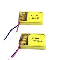 China 501015 55mAh 3.7V Rechargeable Lithium Polymer Battery for  Headset for sale
