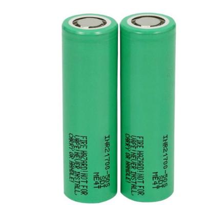 China 21700 Lithium Battery 3.6V High Capacity 5000mAh Power Cell Rechargeable Flat Top for sale