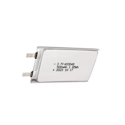 China XL 403048 3.7V 500mAh Ultra Thin Li-polymer Rechargeable Battery 500 Cycles for GPS for sale