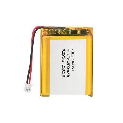 China OEM 104050 3.7v 2500mAh High Capacity Rechargeable Semi-solid State Lithium Ion Battery (10x40x50mm) 500 Cycles for Consumer for sale