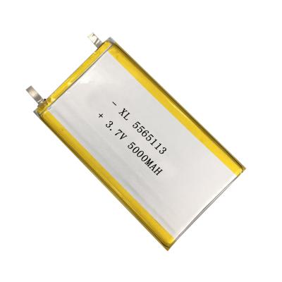 China High Capacity Lipo Battery 5565113 3.7v 5000mah 18.5wh Rechargeable Polymer Battery Music Battery for sale
