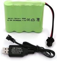 China Ni-MH Battery Pack, Upgrade 4.8V 2400mAh Rechargeable AA Battery Pack With SM 2P Plug and Charge Cable for RC Trucks 1:18, 1:16 for sale