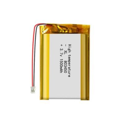 China XL 803450 High Temperature 80 1500mAh Safe Reliable 3.7V Lithium Polymer Battery with PCB 500 Cycles 8x34x50mm for sale
