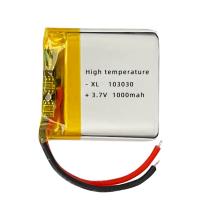 China 103030 Lithium Battery 3.7V1000mAh Polymer Cell Rechargeable Lithium Ion Battery High Temperature Resistant Battery for sale