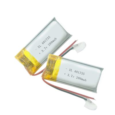 China Hot Selling 401735 Solid State Battery Li-po Battery 3.7v200mah for  Products Mobile Digital Equipment Instrument for sale