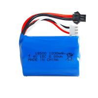 China OEM XL 18500 2S1P Cylindrical Polymer Battery Pack 7.4V 1200mAh 15C Rate LiCoO2 300 Cycle Life 8.88WH Consumer Electronics for sale