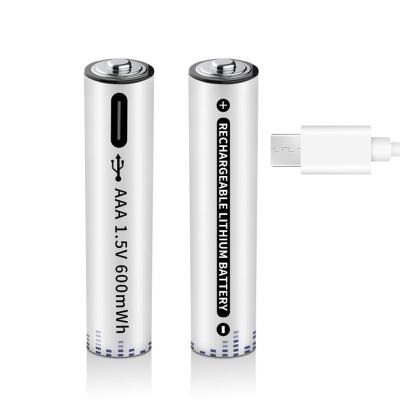 China Logo Print Lithium 1.5v AAA USB Rechargeable Charging Battery 1.5v Triple a Type-c Port Aa Usb Rechargeable Batteries for sale