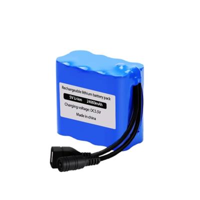 China Rechargeable 5V 24000mAh Lithium Battery Pack for USB Fan, 4G/WiFi/Bluetooth Module, MCU Arduino, LED Light Power Supply for sale