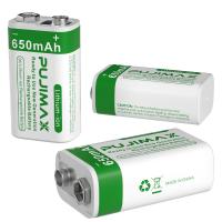 China USB Battery New Products 1pcs 650mAh 9V Lithium-ion Rechargeable Battery for Multimeter Wireless Microphone Smoke Detectors for sale