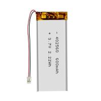 China 600mAh 3.7V Li-Polymer Battery with 500 Cycles for Light Strips and Lighting Equipment for sale