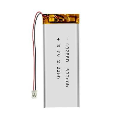 China 600mAh 3.7V Li-Polymer Battery with 500 Cycles for Light Strips and Lighting Equipment for sale