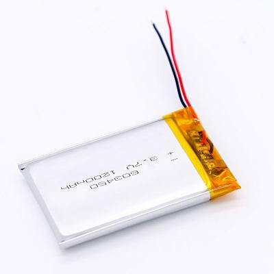 China 1200mAh 3.7V Polymer Lithium Battery with 300 Cycles for Electronic Devices and Power Tools for sale