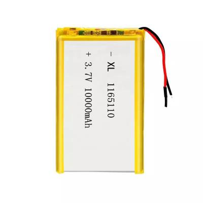 China 1165110 3.7V 10000mAh Lithium Polymer Battery Rechargeable Li-Po Cell for Medical Equipment and Power Bank for sale
