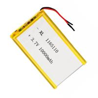 China 1165110 3.7V 10000mAh Lithium Polymer Battery Rechargeable Li-Po Cell for Medical Equipment and Power Bank for sale