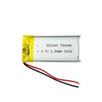 China Lithium Polymer Battery 902040 3.7V 700mAh Rechargeable Li-Po Battery for Beauty Devices and Bluetooth Speakers for sale
