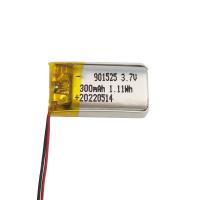 China Lithium Polymer 901525 3.7V 300mAh Rechargeable Battery for GPS Locators and Beauty Devices for sale