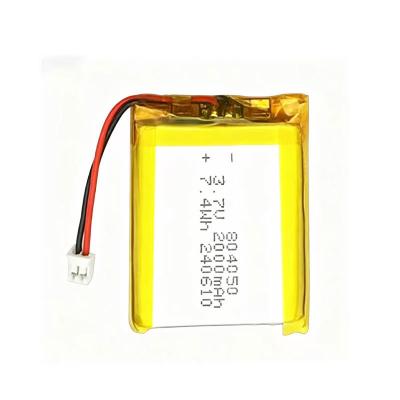China Lithium Polymer Battery 804050 3.7V 2000mAh Rechargeable Li-Po Battery for Smart Door Locks and Hand Warmers for sale